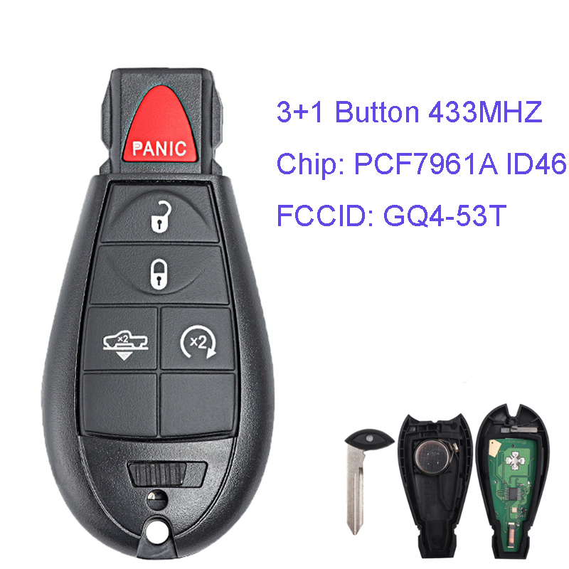 MK310018 4+1 Button 433MHZ Smart Remote Key Control for DODGE RAM 1500 ...