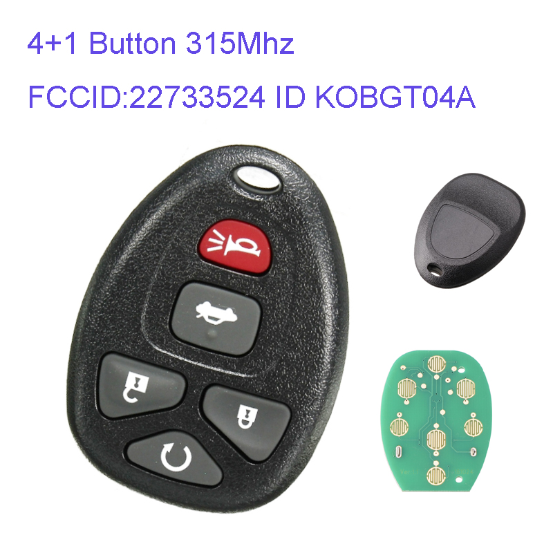 MK270021 4+1 Button 315mhz Remote Control Key for Buick GML 22733524 ID ...