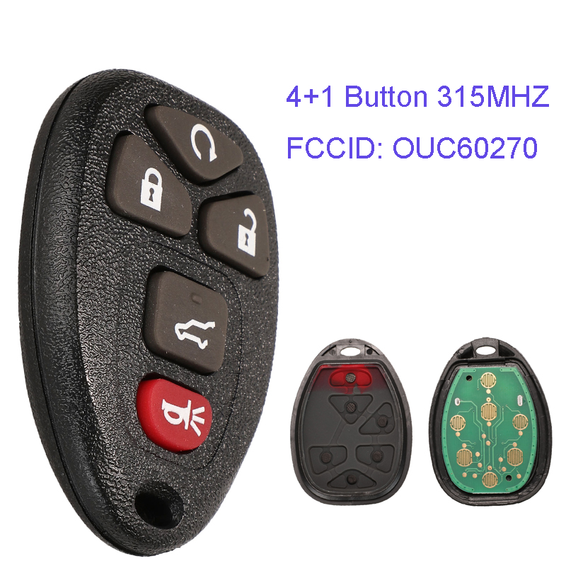 MK290006 4+1 Button 315MHZ Remote Key Control for GMC OUC60270 Remote ...