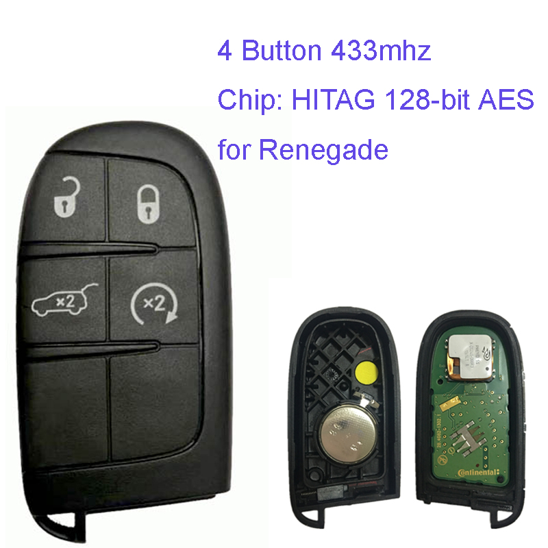 MK300034 Original 4 Button 433mhz Smart Remote Key for Jeep Renegade ...
