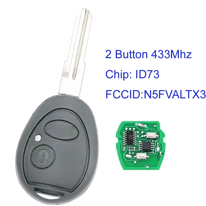 MK260027 2 Button 433Mhz Head Key for L-and rover Range Rover Discovery ...