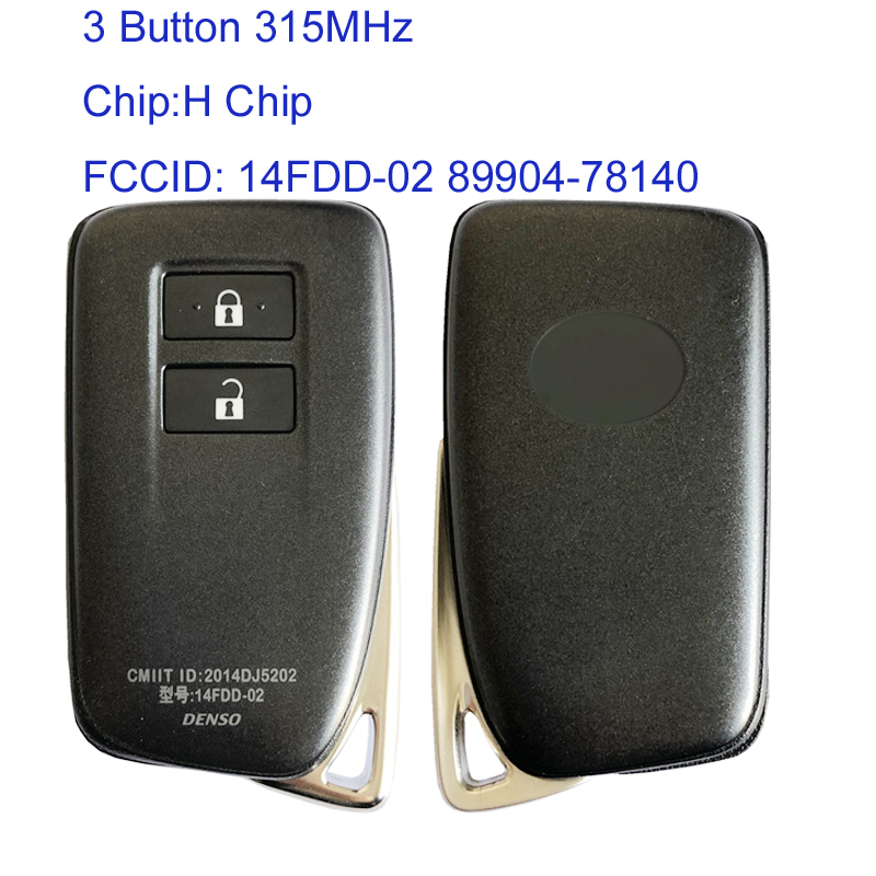 MK490009 2 Button 315MHz Smart Key Smart Card for Lexus NX Series 14FDD ...