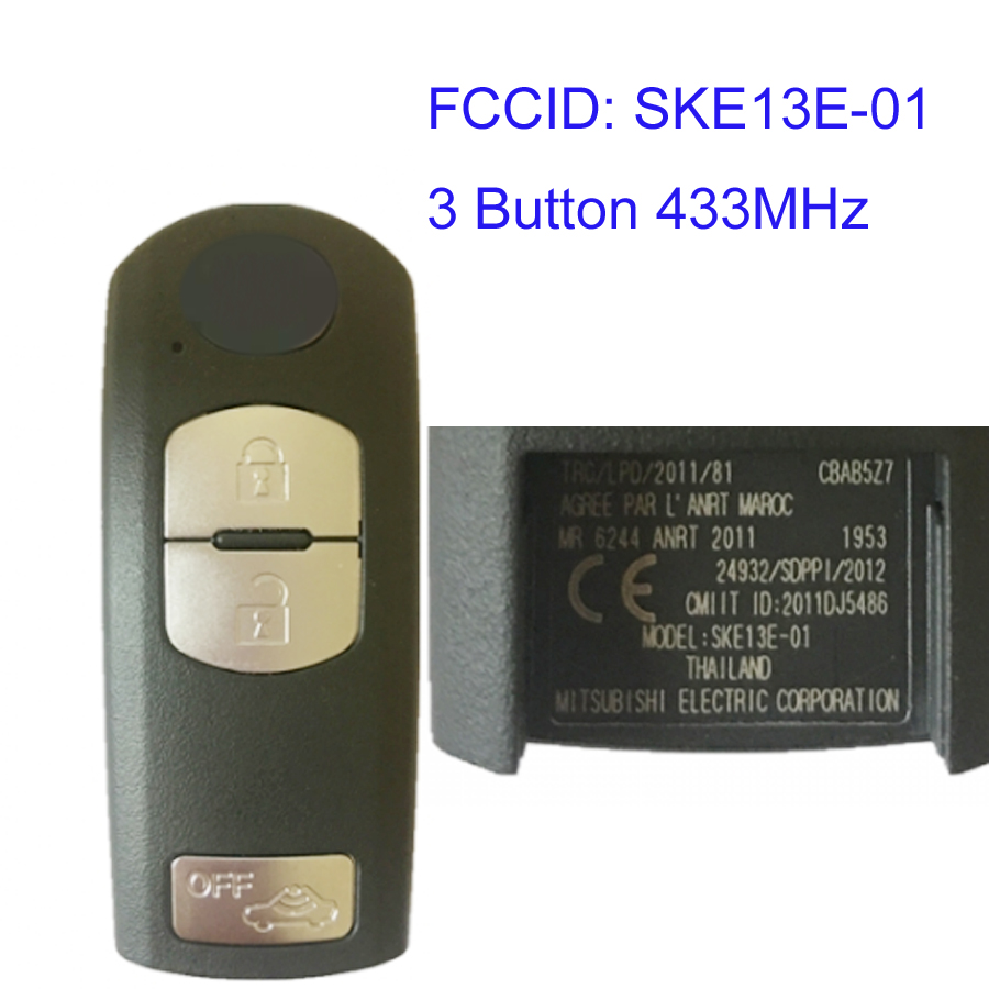 MK540035 3 Button 433MHz Smart Key Control for Mazda M-itsubishi system ...