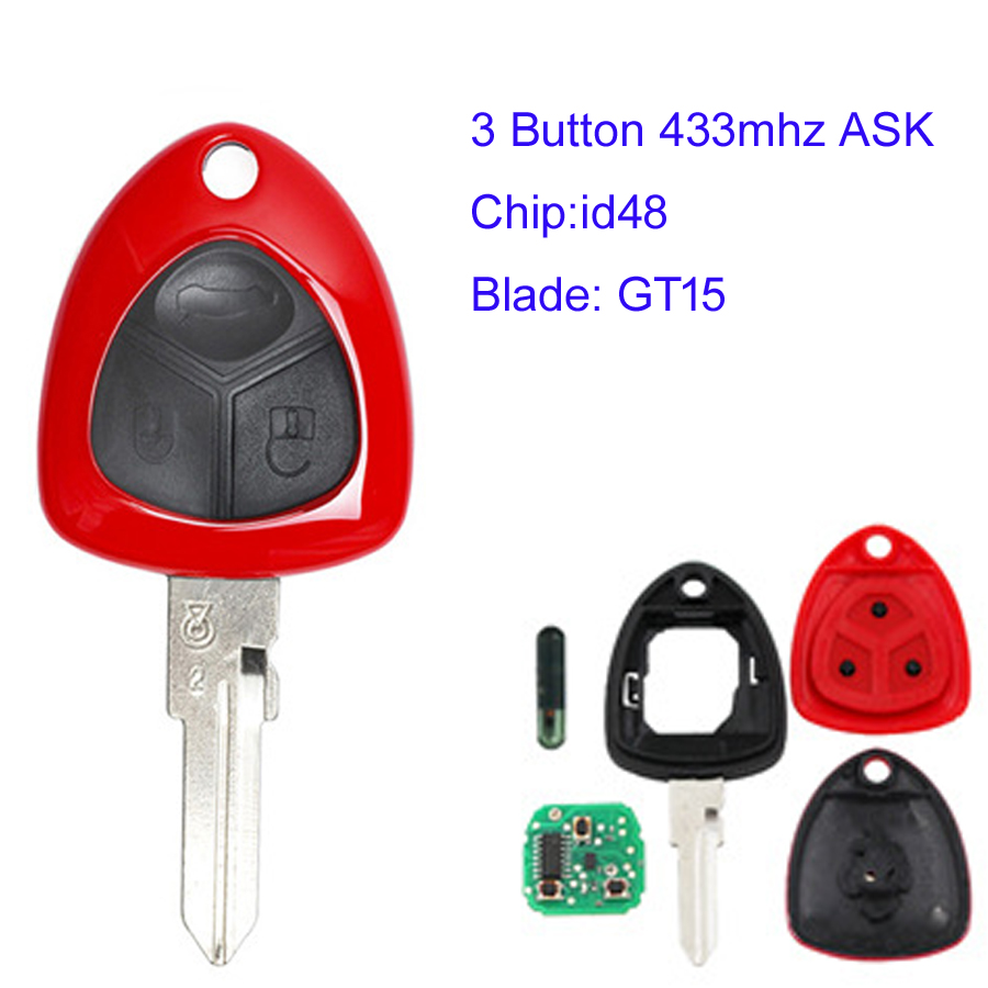 MK440003 3 Button 433MHz Key Remote Control for Alfa Romeo 159 Marelli ...