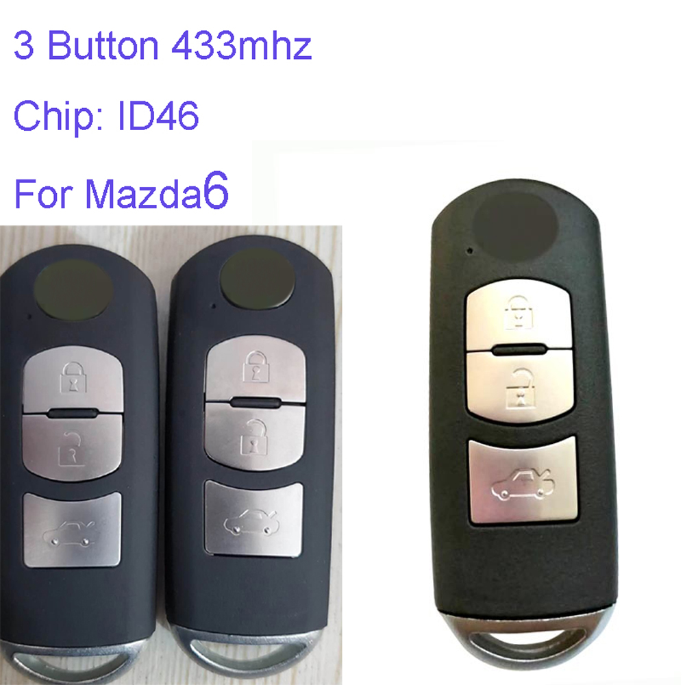 MK540012 3 Buttons 433MHz Smart Key for Mazda6 With ID 46 Chip Car Key ...