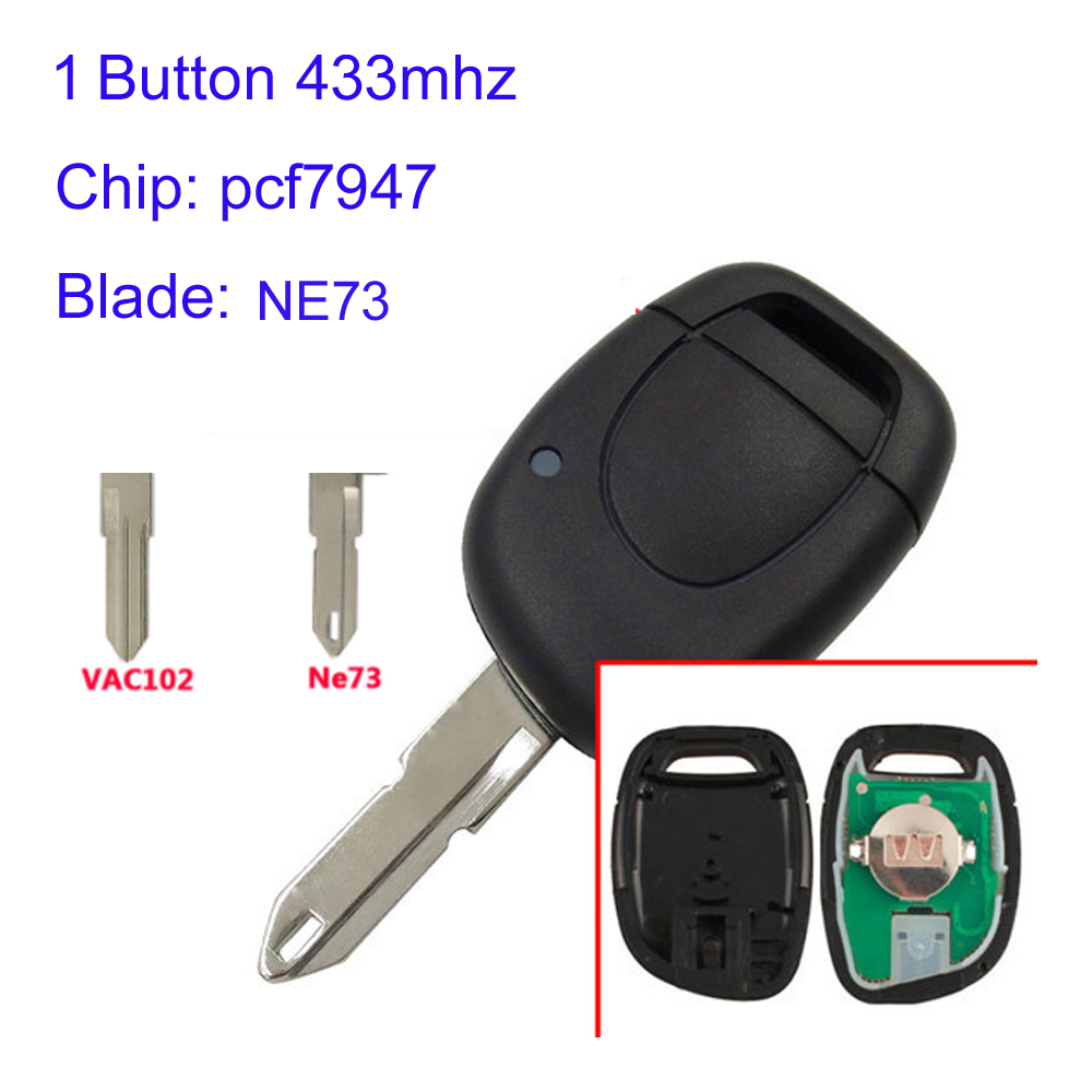 MK230007 433MHz Head Key for R-enault Clio & Kangoo 2001-2006 Car Key ...