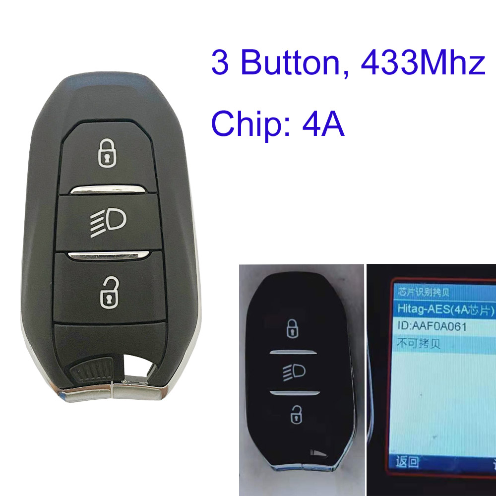 MK240027 Original 3 Button 433.92Mhz Smart Key for P-eugeot 508 PCF7945 ...