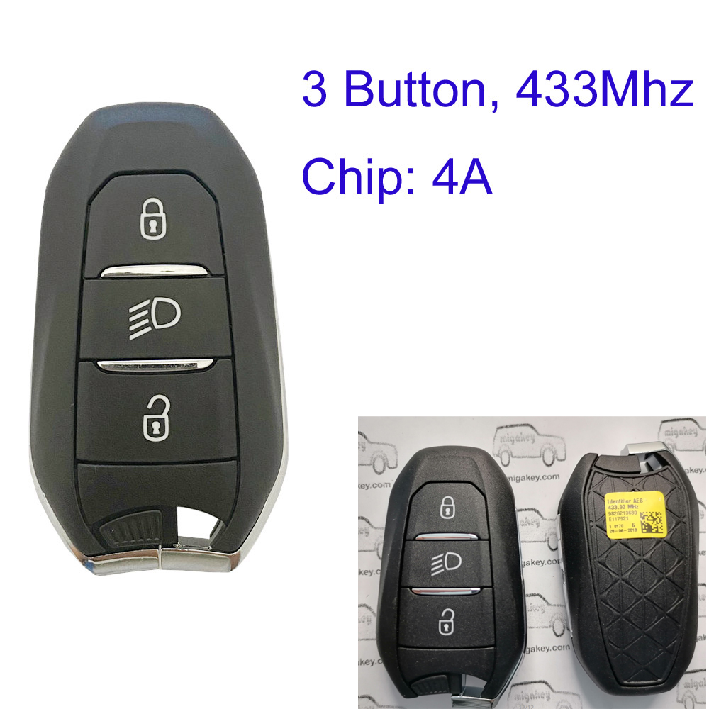 MK250014 Original 3 Buttons 433.92mhz Smart Remote Key for C-itroen C4L ...