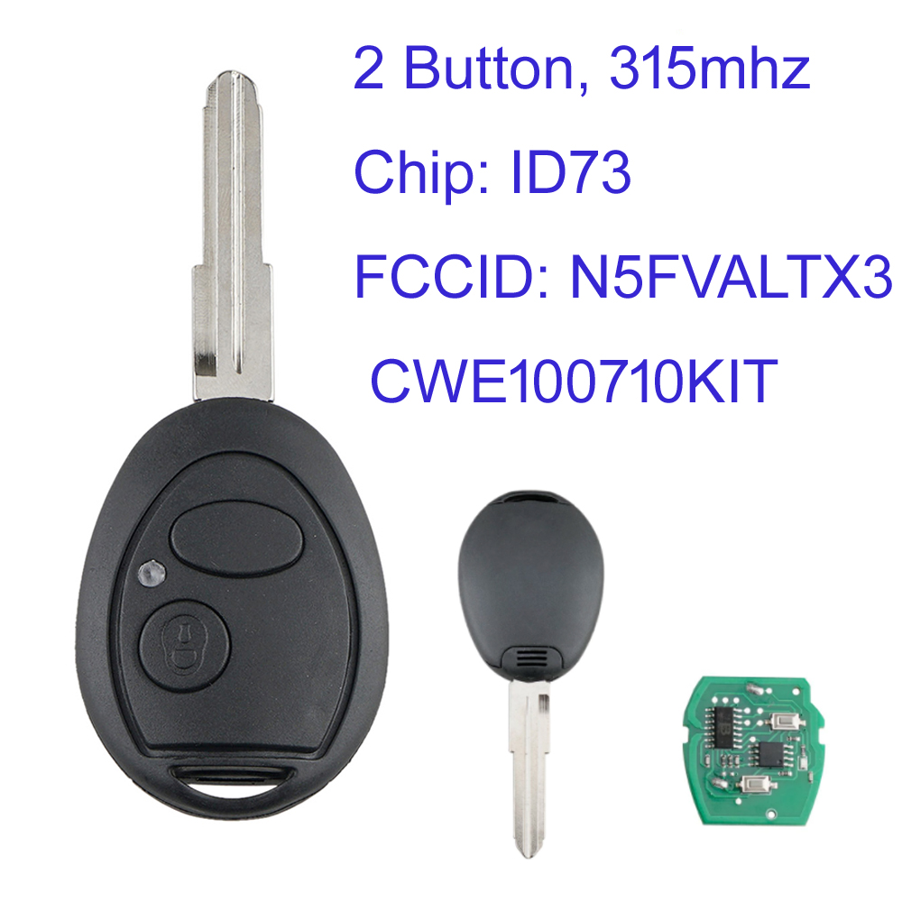 MK260027 2 Button 433Mhz Head Key for L-and rover Range Rover Discovery ...
