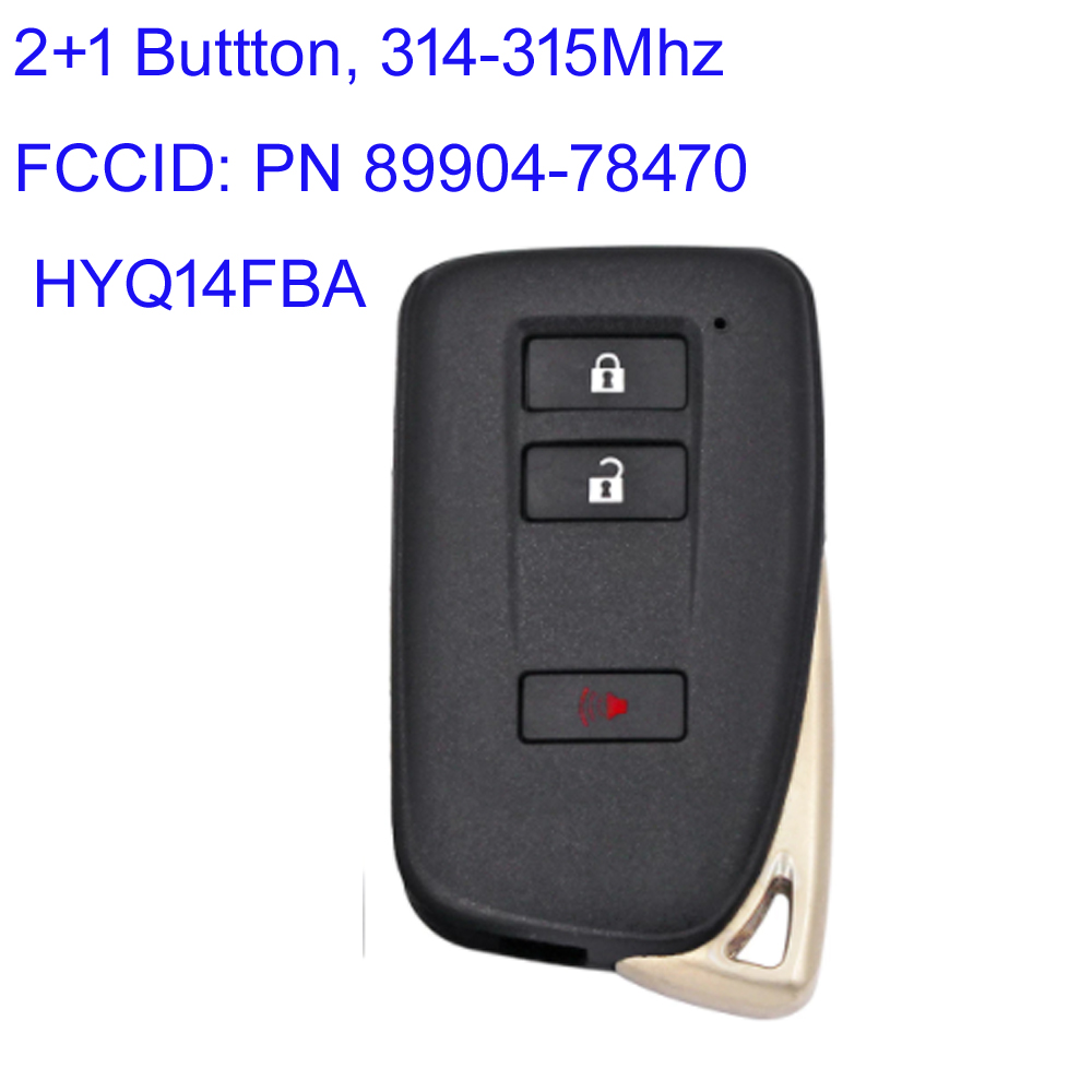 MK490019 3+1 Button 433MHz Smart Key for Lexus NX200T NX300H keyless ...