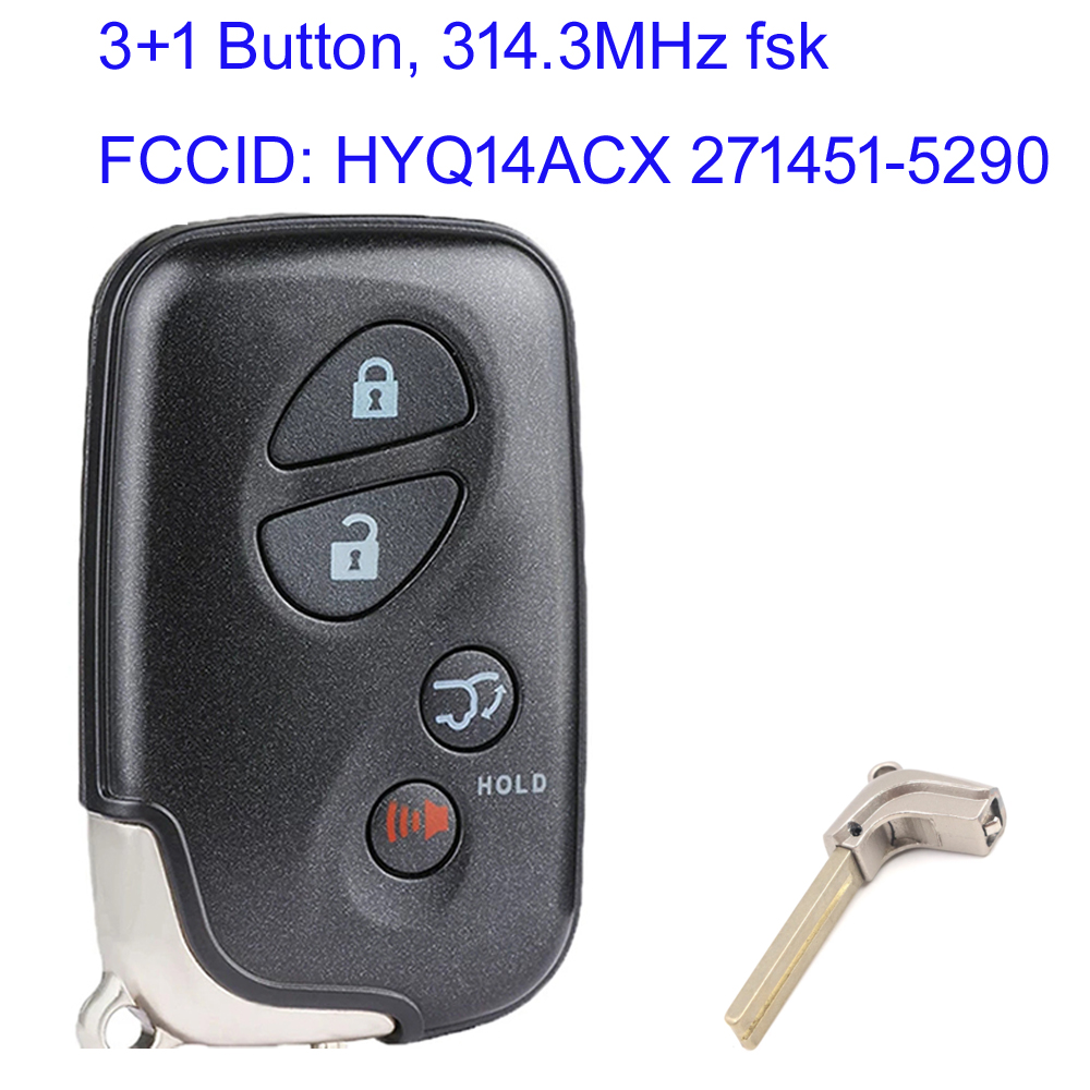 MK490019 3+1 Button 433MHz Smart Key for Lexus NX200T NX300H keyless ...