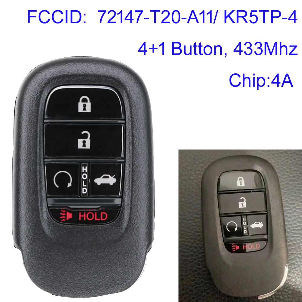 MK180228 Original 2+1 Button 433MHz 46 Chip Remote Control for Honda ...