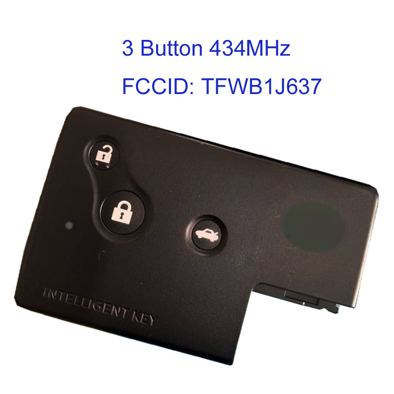 MK230037 3 Button 434MHz Smart Card Remote Key for R-enault S-amsung ...