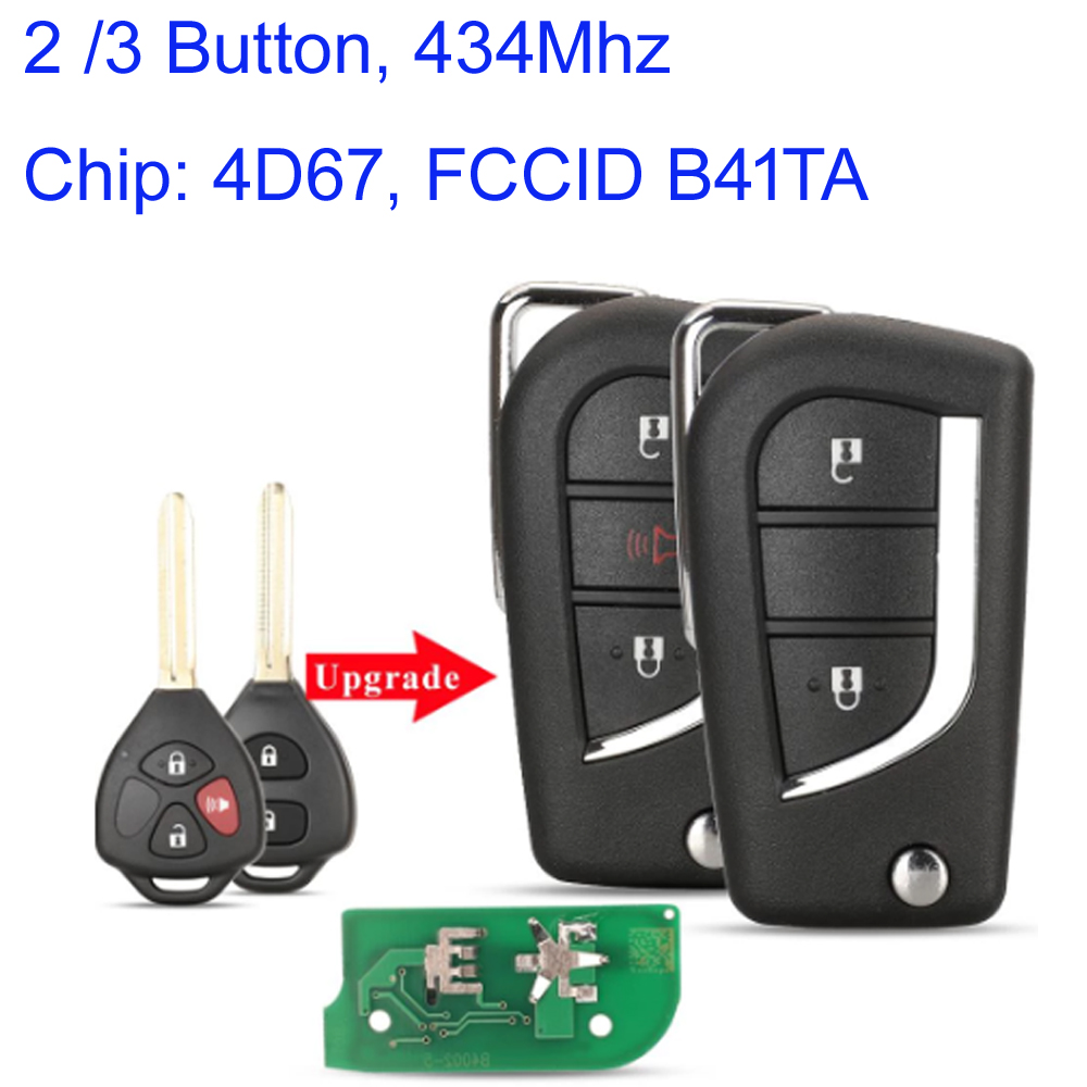 MK190018 Original 2 Button Flip Key 433mhz FSK 8A Chip for Corolla ...