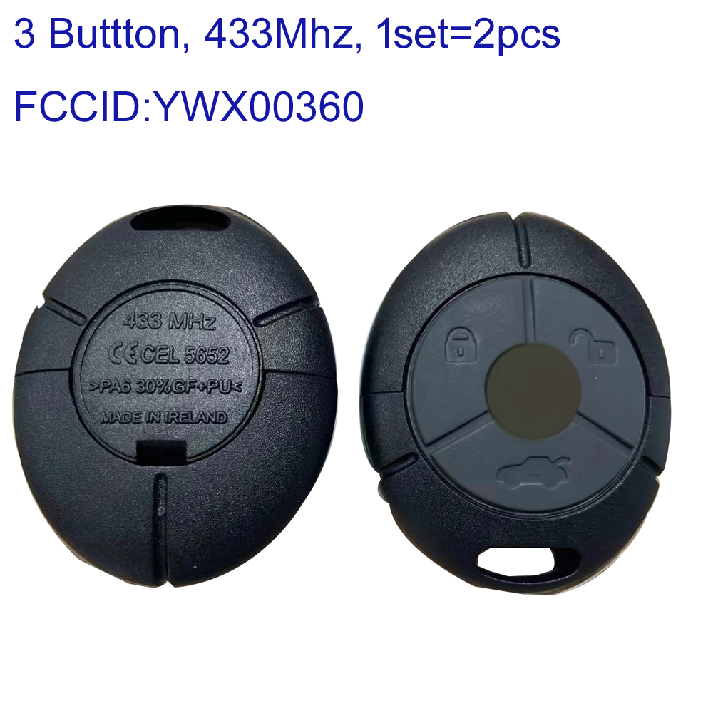 MK390001 3 Button 433MHz Smart Key Remote for MG 6 MG6 Auto Car Key Fob ...