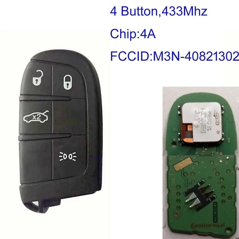 MK330001 Original 4 Buttons 434MHz Smart Remote for Fiat 500 500X M3N ...