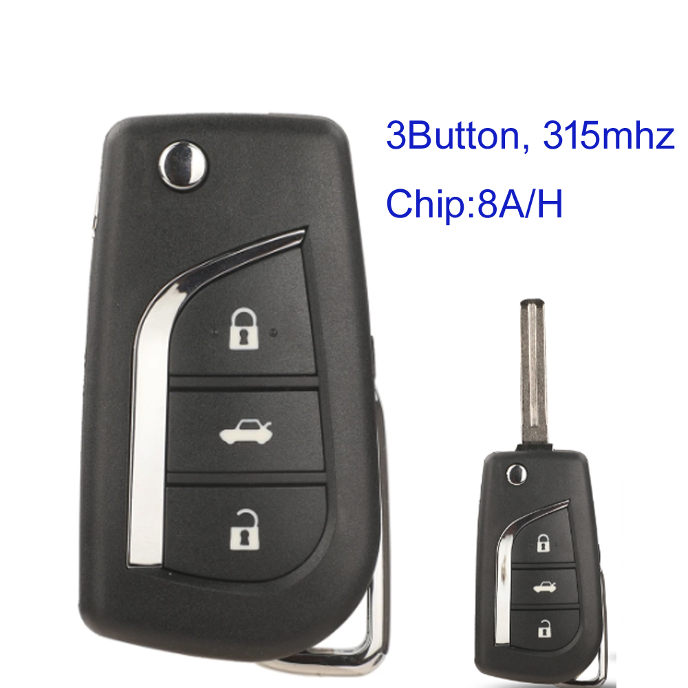 MK190076 2 Button 433MHZ Remote Key Control for T-oyota Corolla RAV4 ...