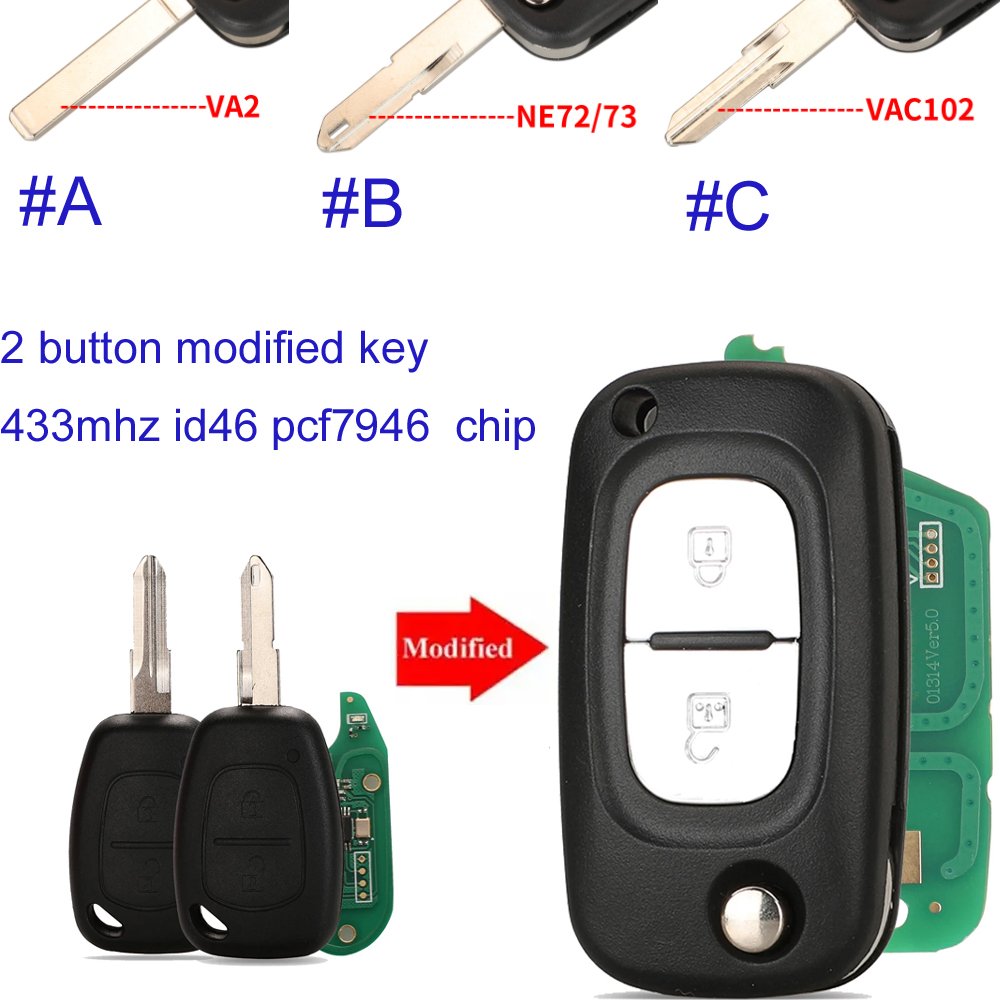 MK230053 Smart Card Key 4 button Keyless Remote Key 434mhz Hitag AES 4A ...