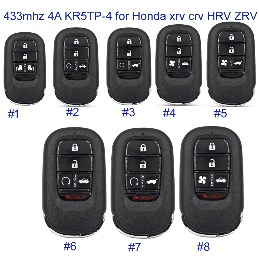 MK180228 Original 2+1 Button 433MHz 46 Chip Remote Control for Honda ...