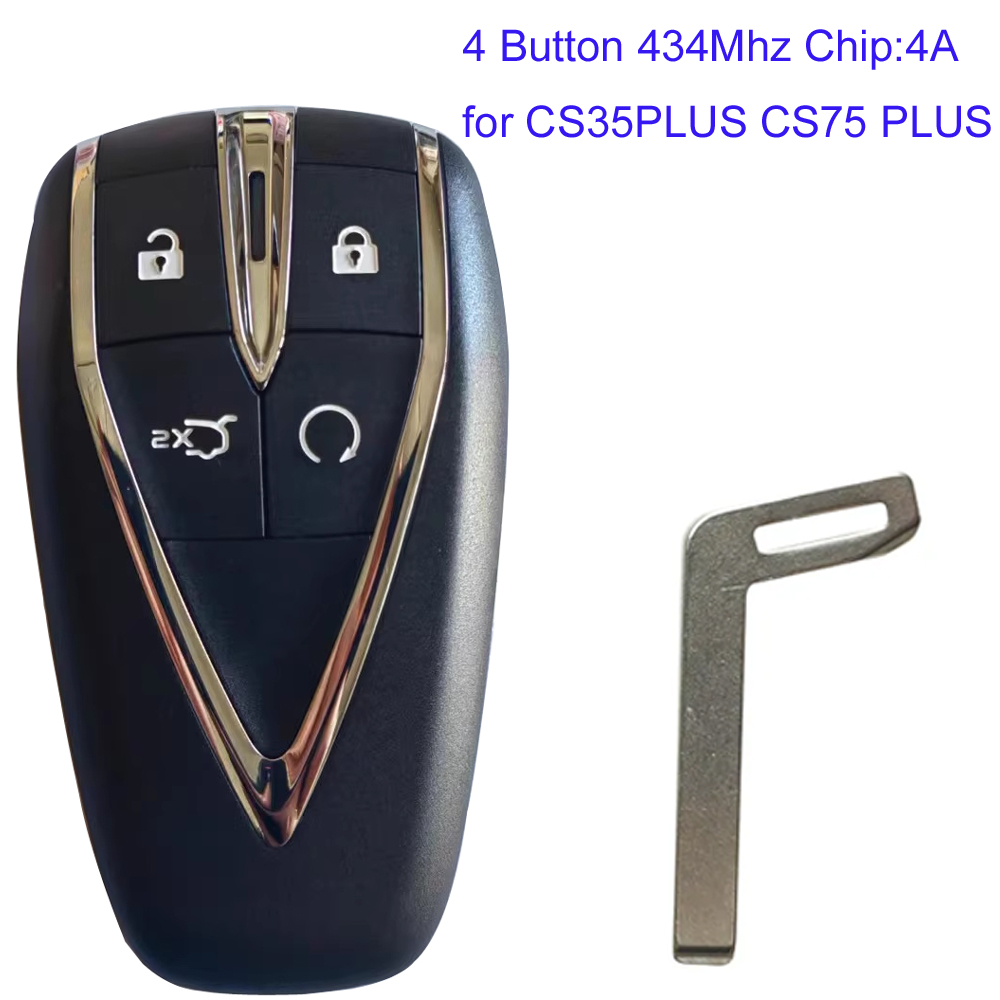 MK230001 Smart Card Key 4 button Keyless Remote Key 434mhz Hitag AES 4A ...