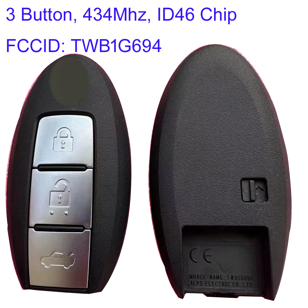 MK230053 Smart Card Key 4 button Keyless Remote Key 434mhz Hitag AES 4A ...
