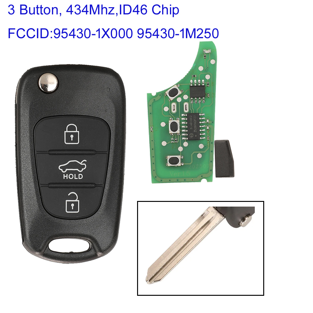 MK130104 3 Button 433MHZ Smart Card Smart Key for Kia Ceed 95440 A2900 ...