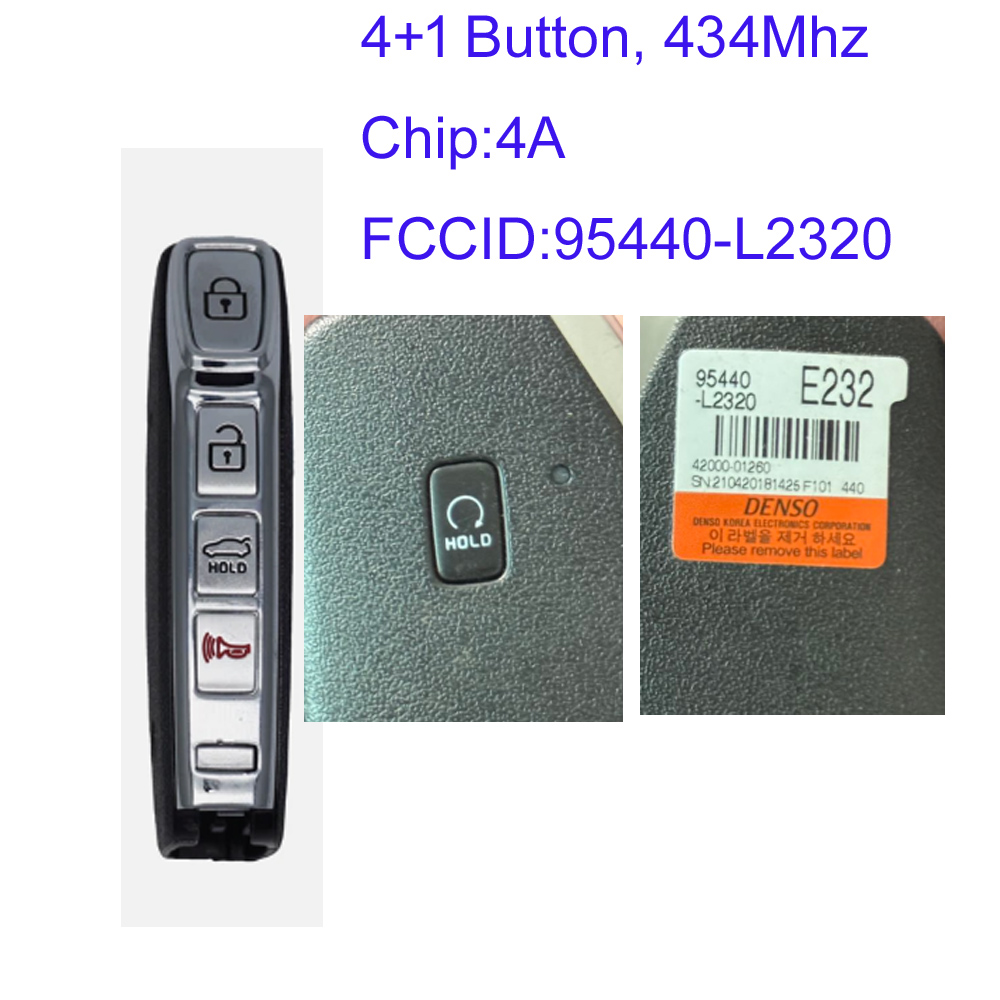 MK130084 3+1 Button 433MHz Smart Key for Kia Sportage 2018-2019 95440 ...
